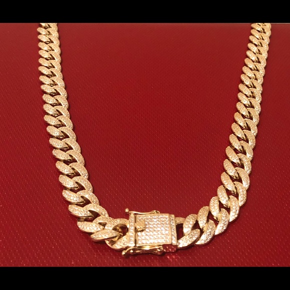 Accessories | 12mm 18 Inch Gold Over Solid 925 Cuban Chain | Poshmark